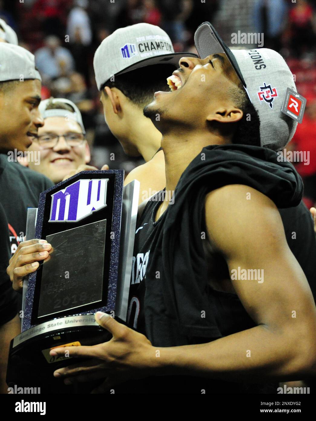 LAS VEGAS, NV - MARCH 10: San Diego State Aztecs guard Devin Watson ...
