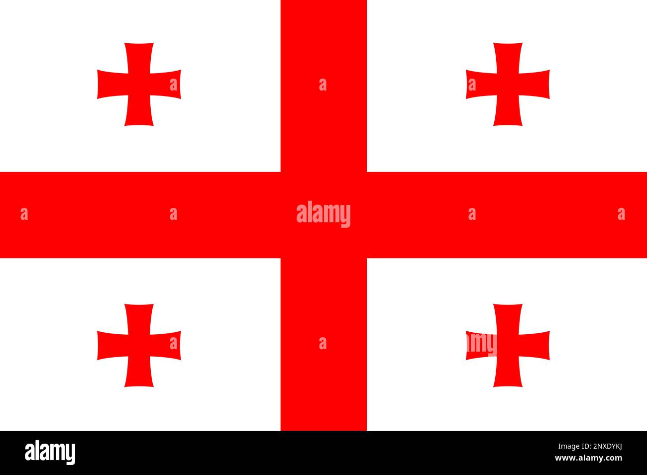 Cross flag georgia hi-res stock photography and images - Alamy