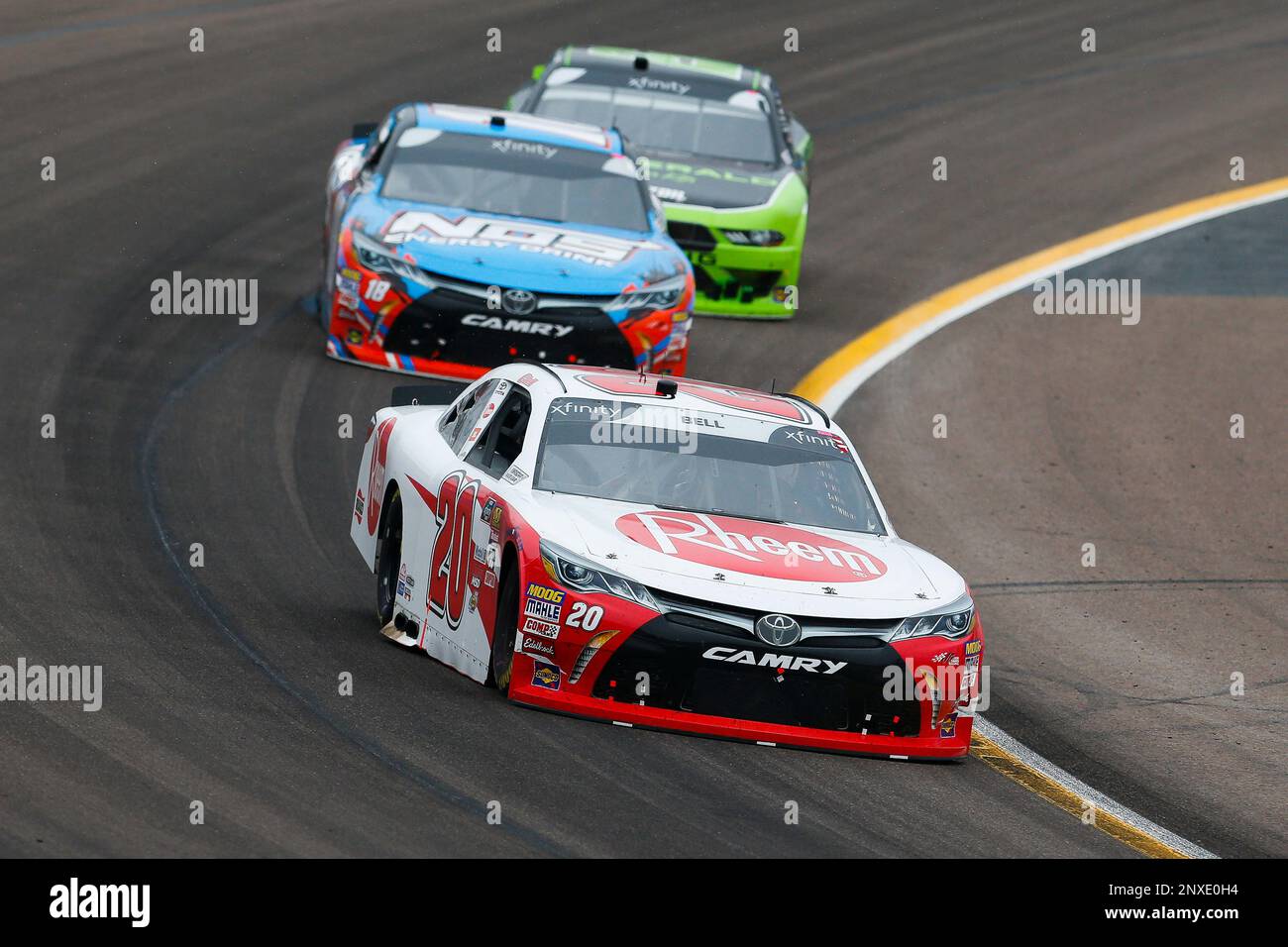 Christopher Bell (20), Kyle Busch (18), and Brad Keselowski (22) during ...