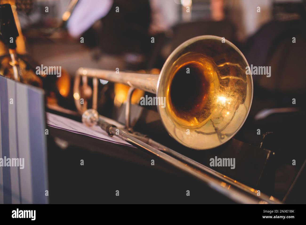 Trombonist hands hi-res stock photography and images - Alamy