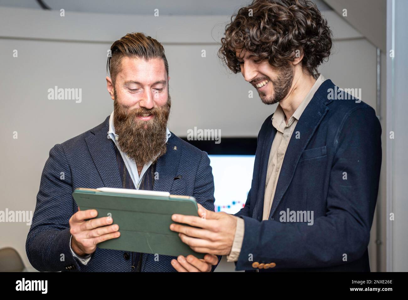 Business coworkers working together in a modern office - Corporate ...