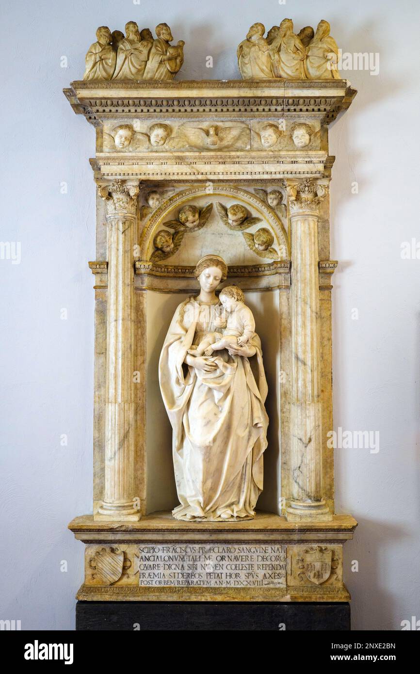 Altar of the Anzaloni (1528) - a) Aedicule; b) Madonna del buon Riposo ...