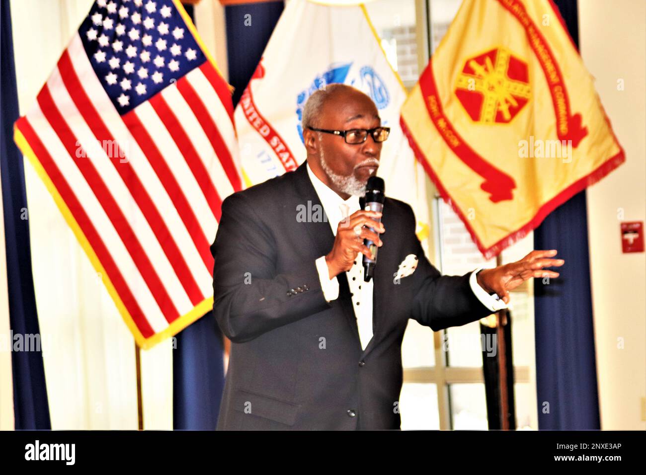 Guest speaker Marcus Gentry gives his presentation about Martin Luther ...