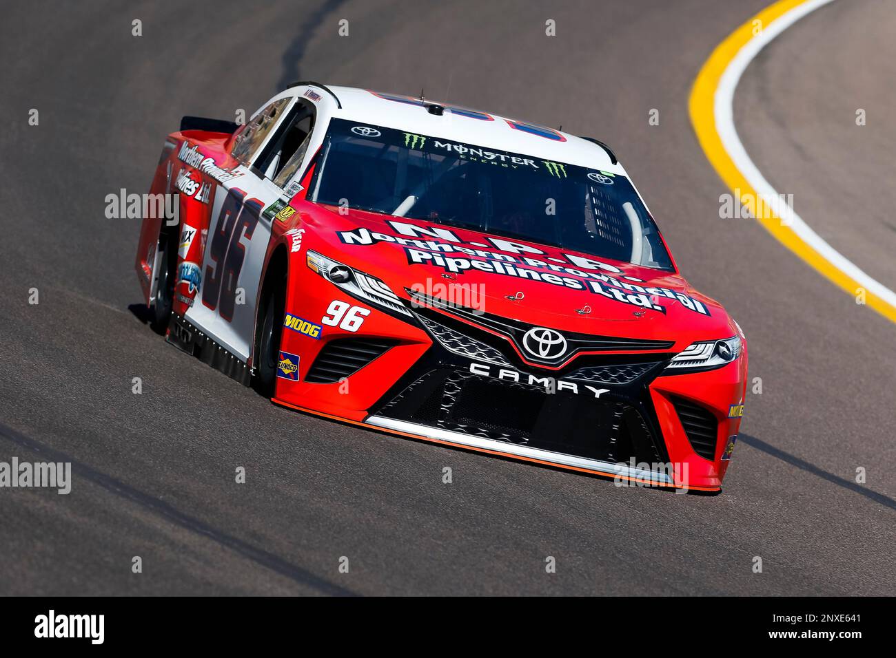 DJ Kennington (96) during practice for the Monster Energy NASCAR Cup ...