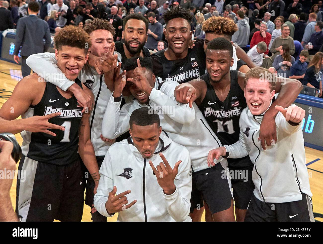 March 9, 2018 - New York, New York, U.S. - Providence Friars' players ...