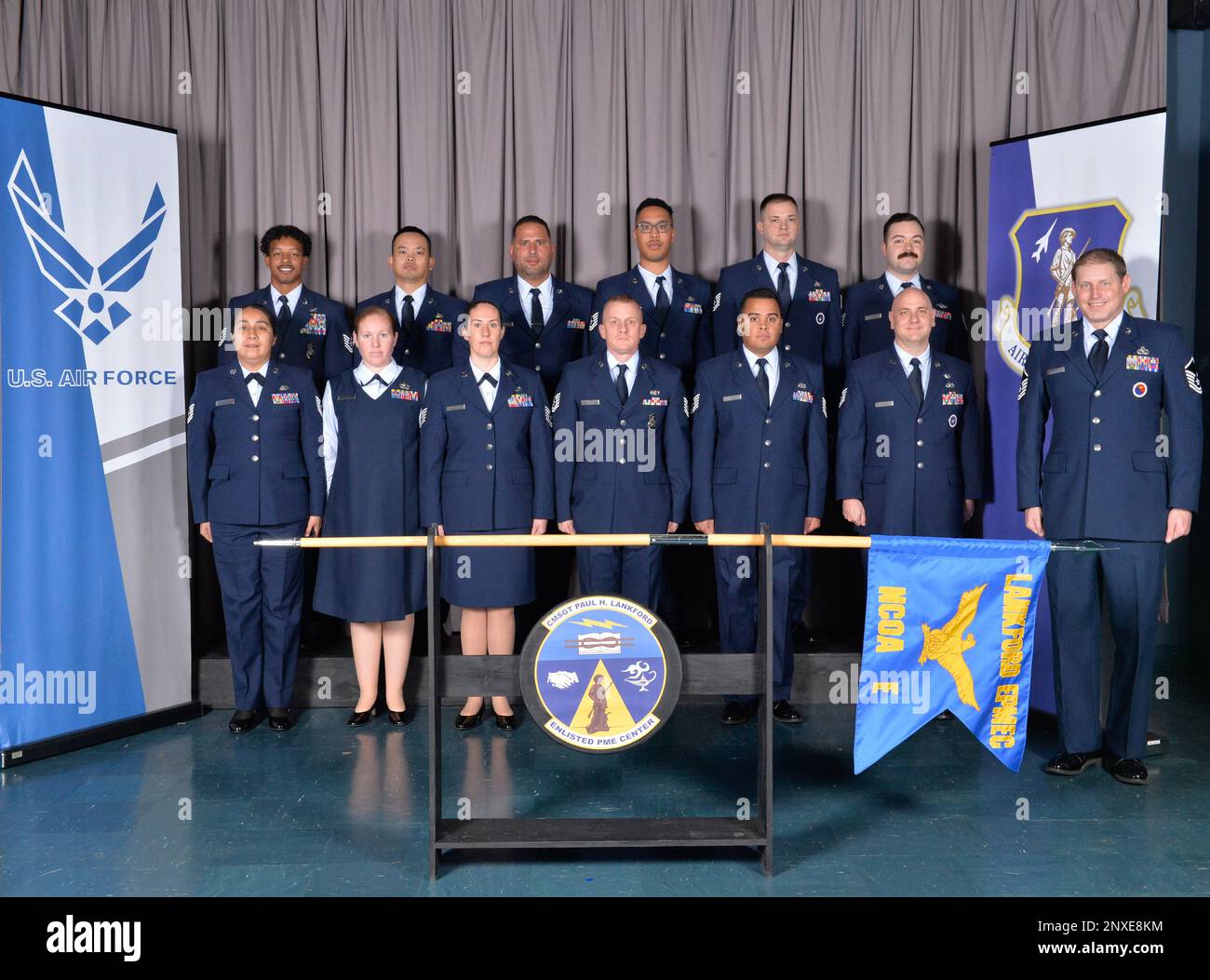 United States Air Force ALS Class 23-2 and NCO Academy Class 23-2 pose ...
