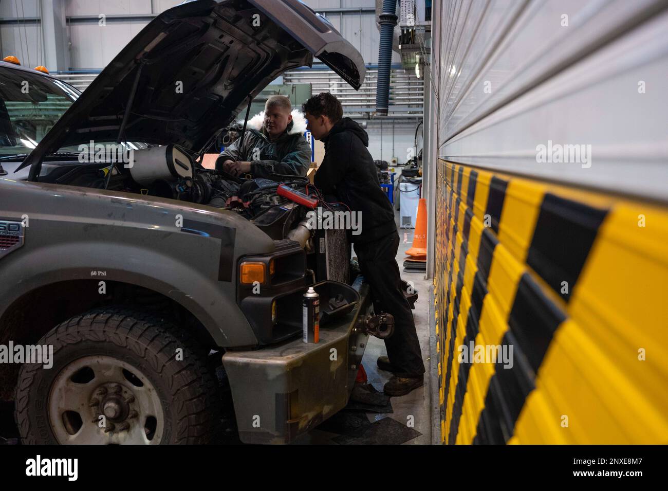 Airmen from the 100th Logistics Readiness Squadron vehicle management ...