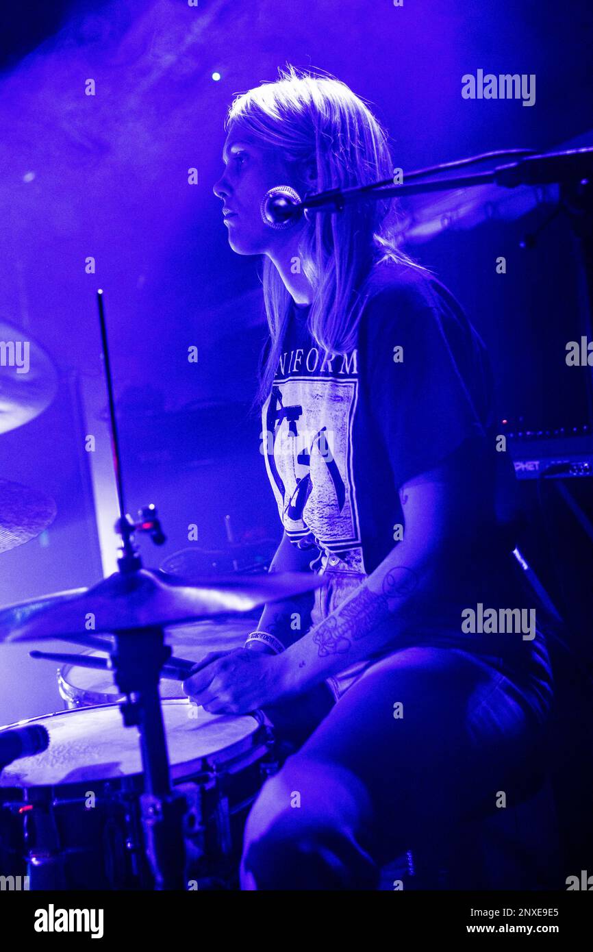 Milan Italy. 28 February 2023. The Canadian band GHOST WOMAN performs ...