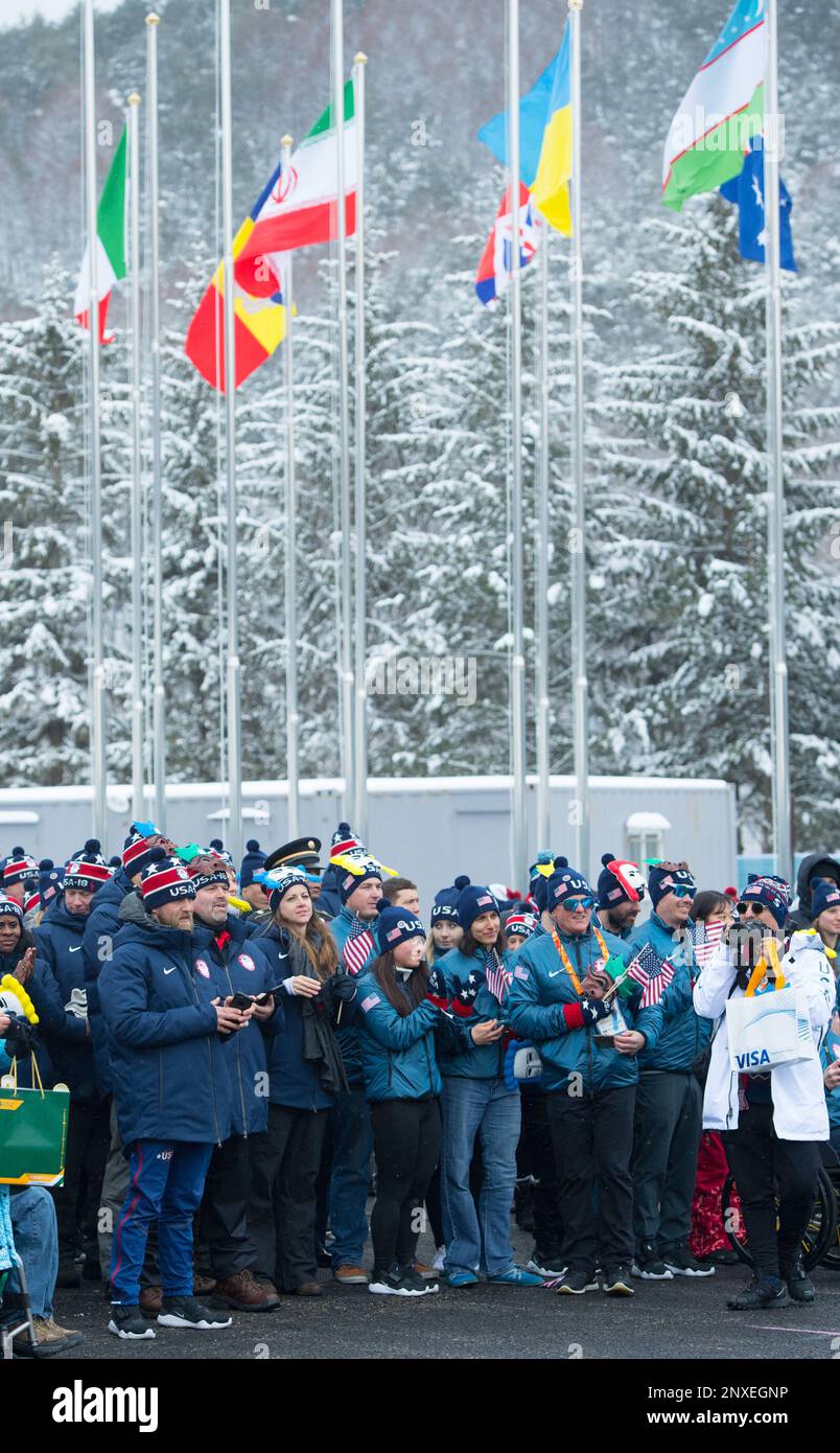 March 8, 2018 - Pyeongchang, CO, South Korea - The US delegation ...
