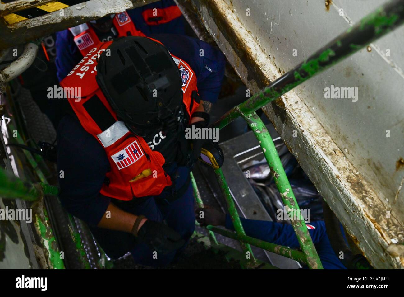 U.S. Coast Guard Petty Officer 3rd Class Aiden Cook, a crew member ...