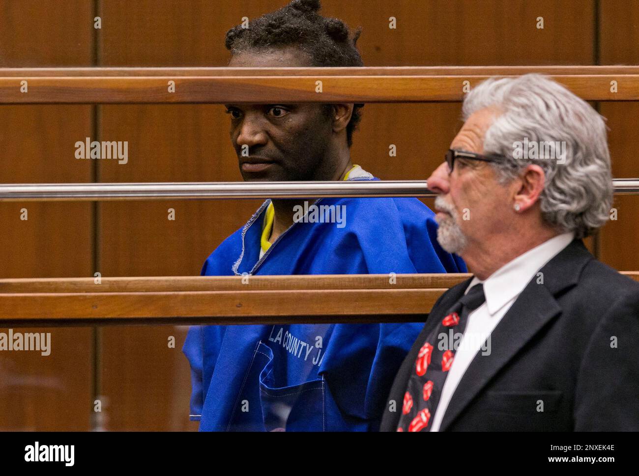Terry Bryant, left, appears with his attorney Daniel Brookman in Los ...