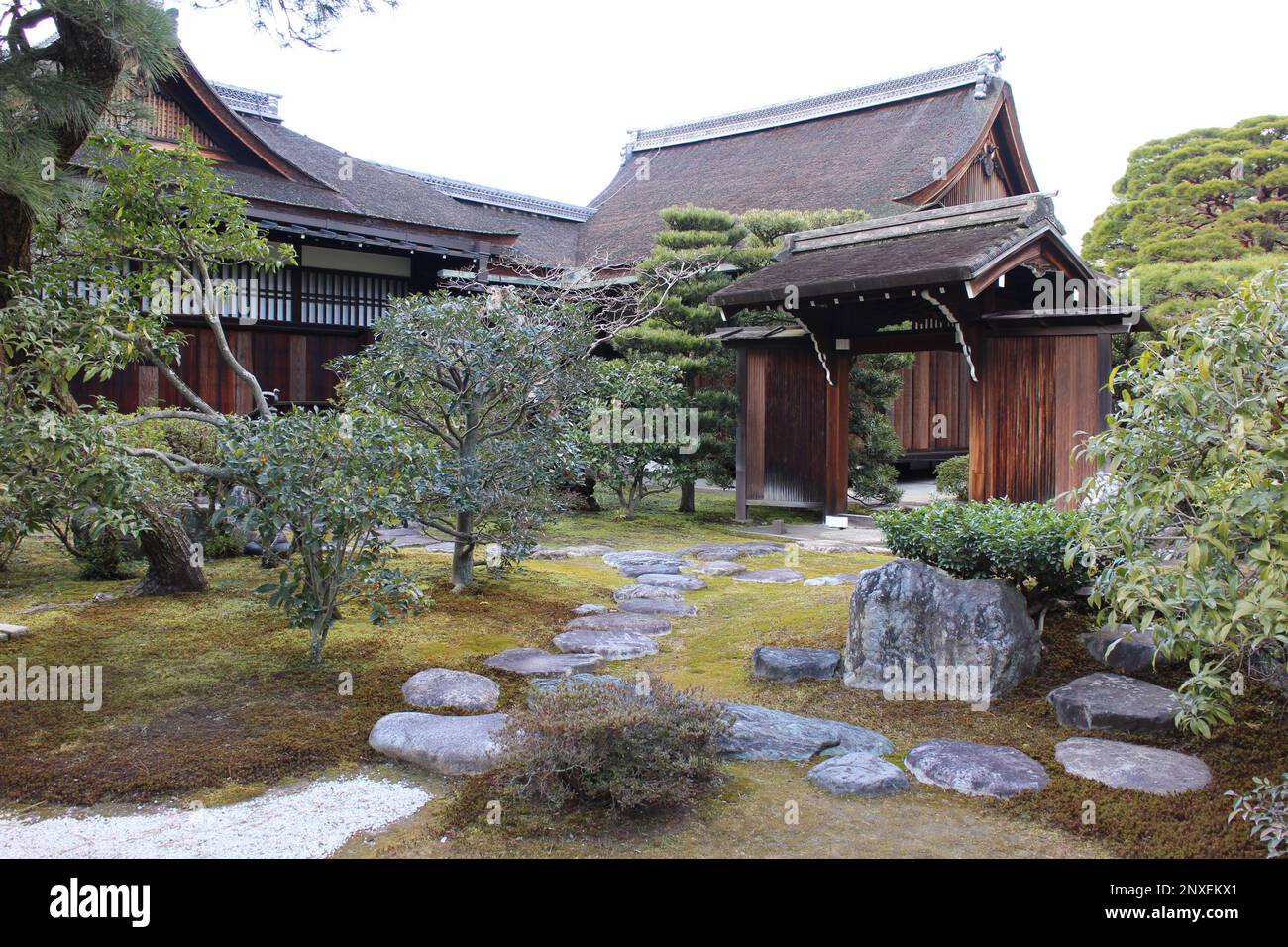 The garden of Kyoto Imperial Palace in Japan Stock Photo - Alamy