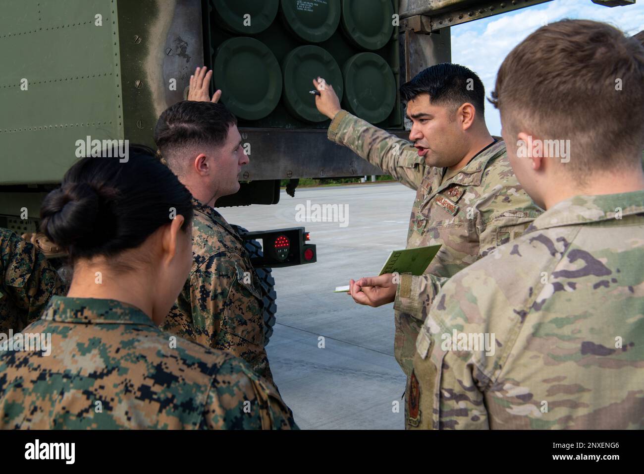 Airmen assigned to the 1st Special Operations Squadron and Marines ...