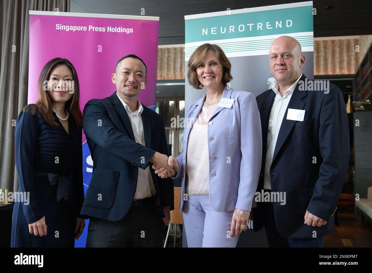 From left: Head of sales strategy and operations of Singapore Press ...