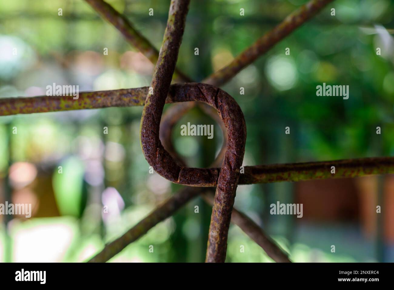 abstract rusty iron object forming a circle with lines Stock Photo - Alamy