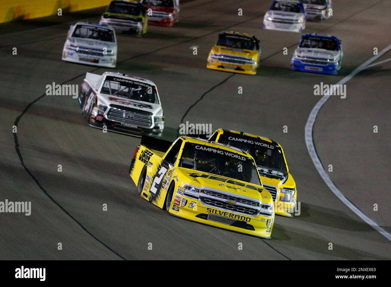Cody Coughlin (2) and Grant Enfinger (98) during the Stratosphere 200 ...