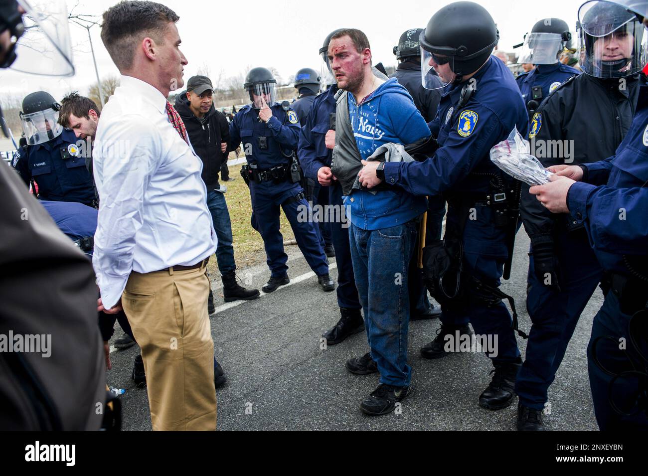 Gregory Conte, left, an ally of white nationalist Richard Spencer and ...