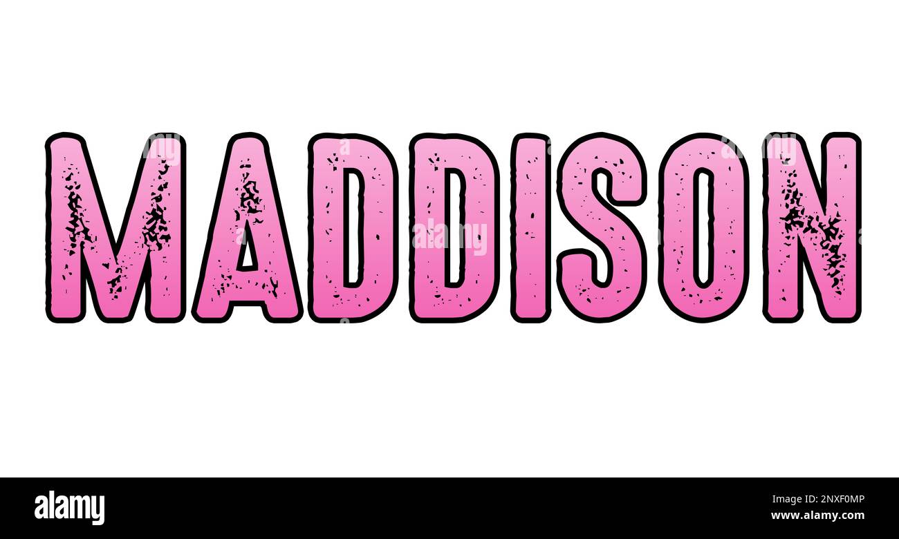 Pink Maddison name on the white Stock Photo - Alamy