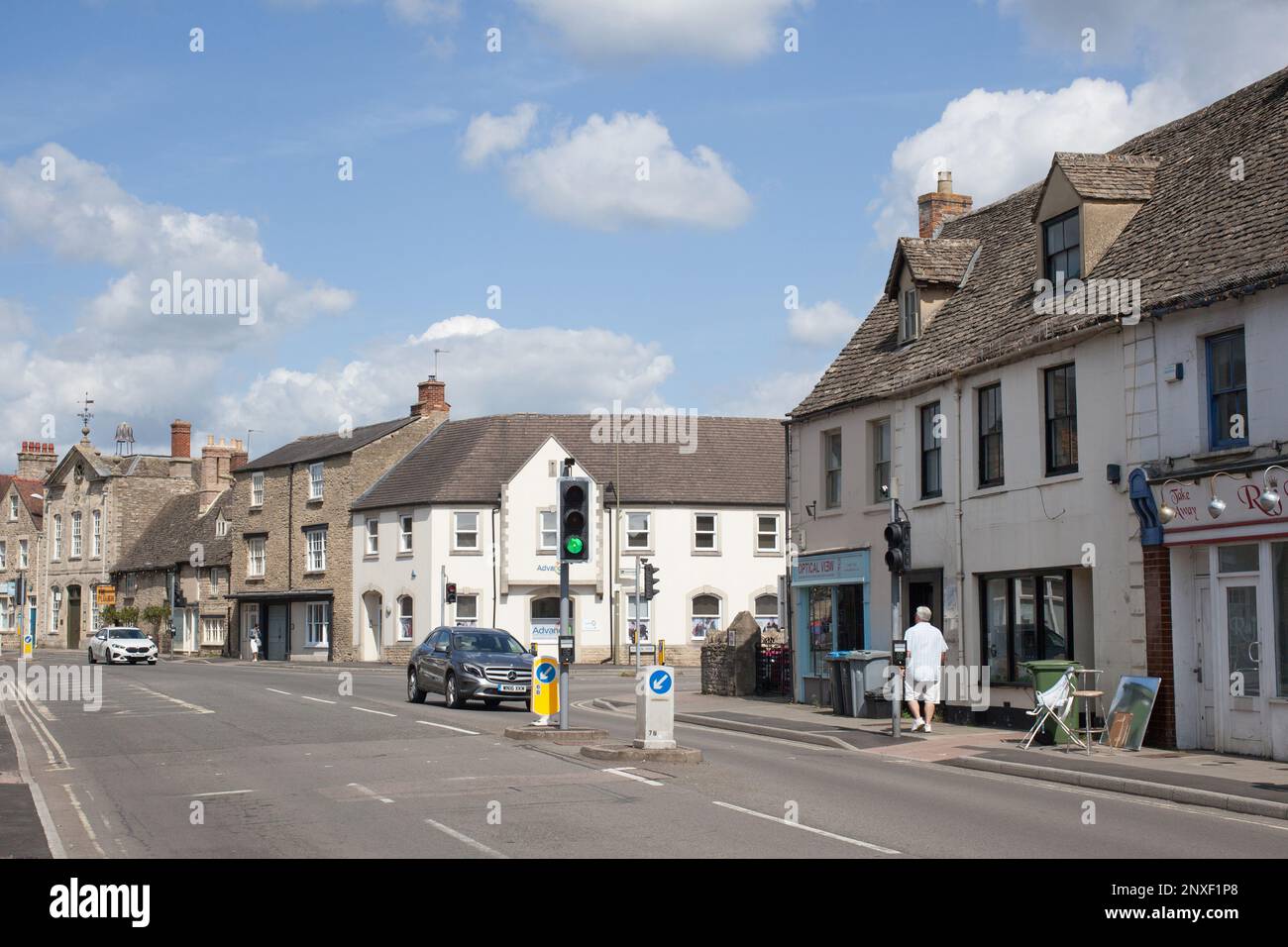 Views of the High Street in Witney, Oxfordshire in the UK Stock Photo ...