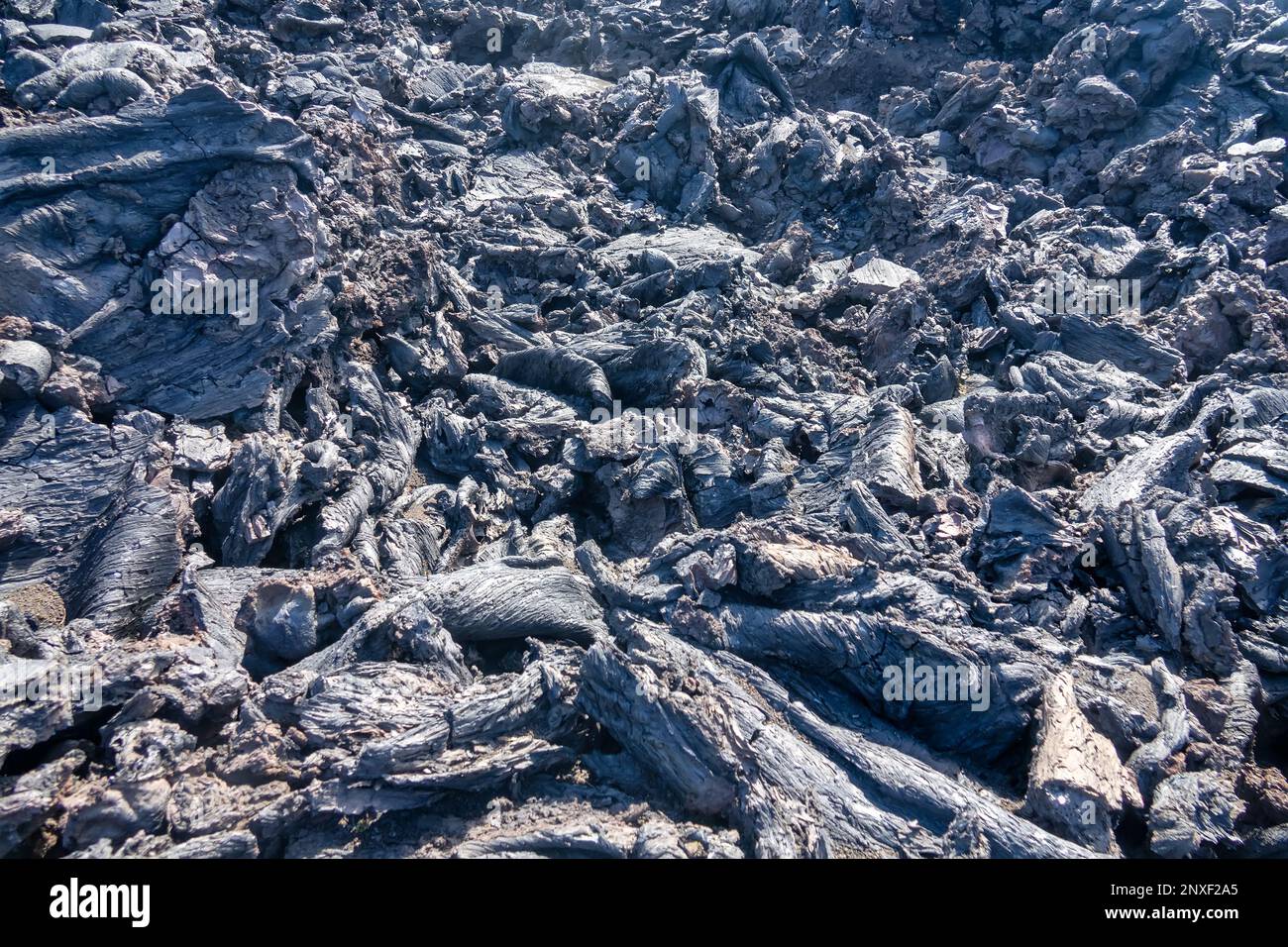 Solidified ropy pahoehoe type lava hi-res stock photography and images ...