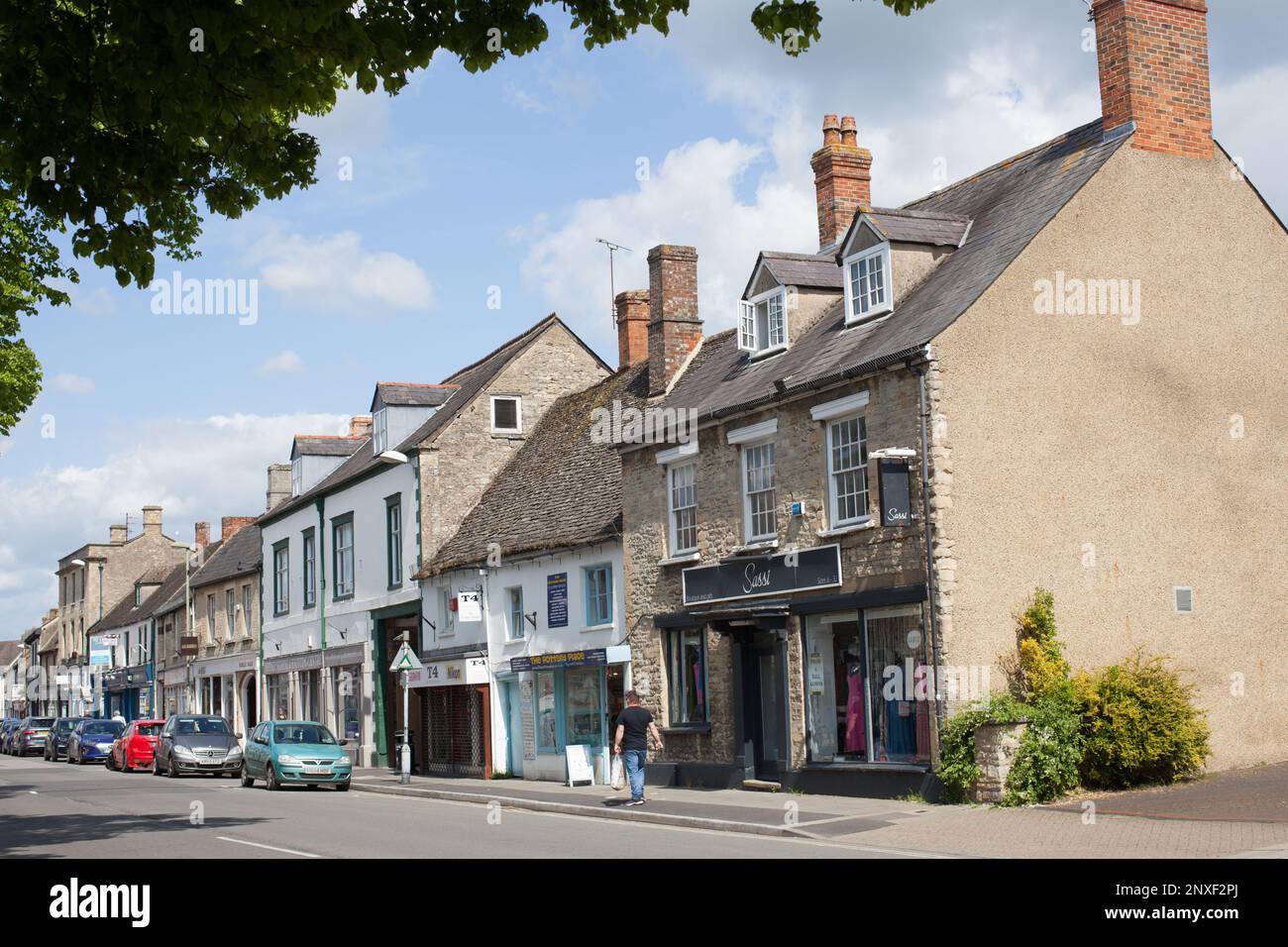 Views of the High Street in Witney, Oxfordshire in the UK Stock Photo ...