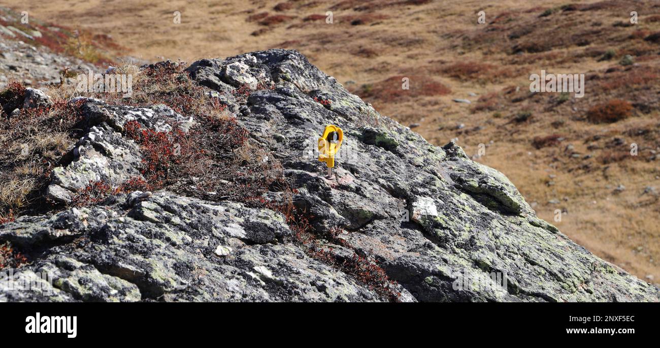 a measuring point for measuring in the mountains Stock Photo - Alamy