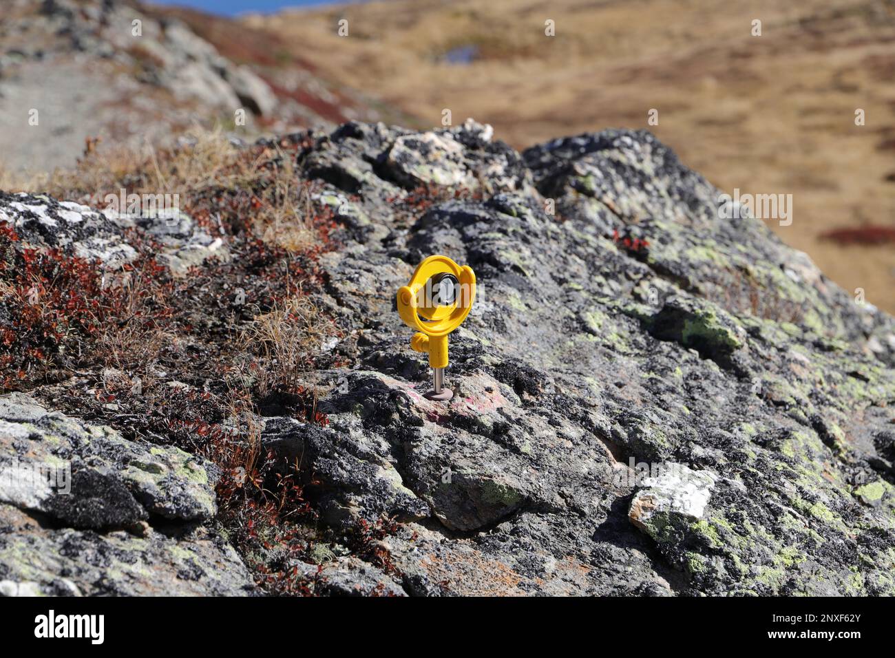 a measuring point for measuring in the mountains Stock Photo - Alamy