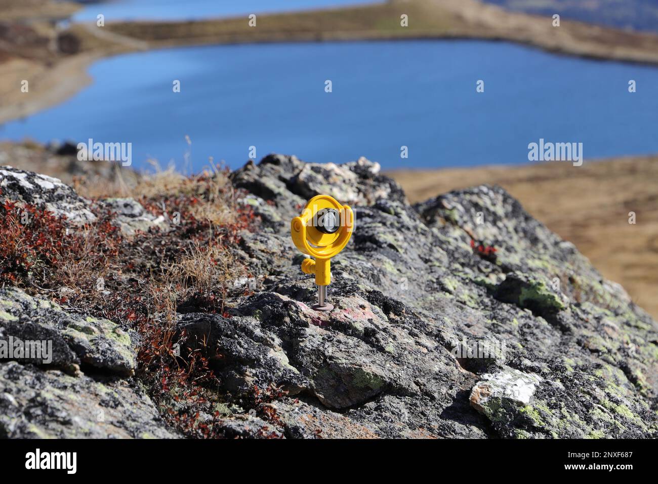 a measuring point for measuring in the mountains Stock Photo - Alamy