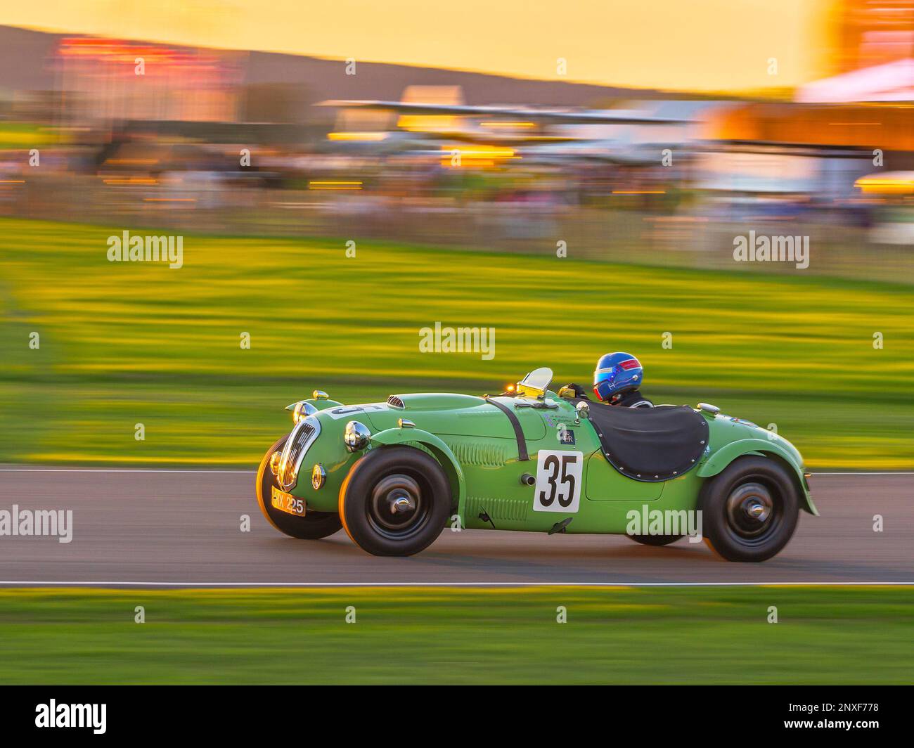 1951 Frazer Nash Le Mans, Bristol 2-litre racing at sunset at the ...