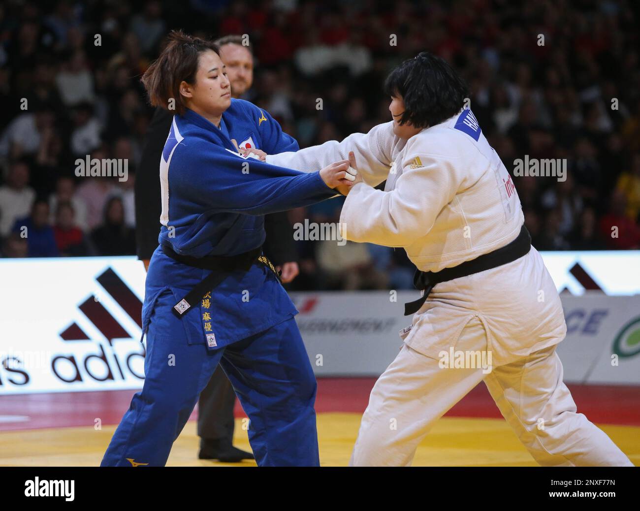 KIM HAYUN of REPUBLIC OF KOREA and AKIBA MAYA of JAPAN during of the ...