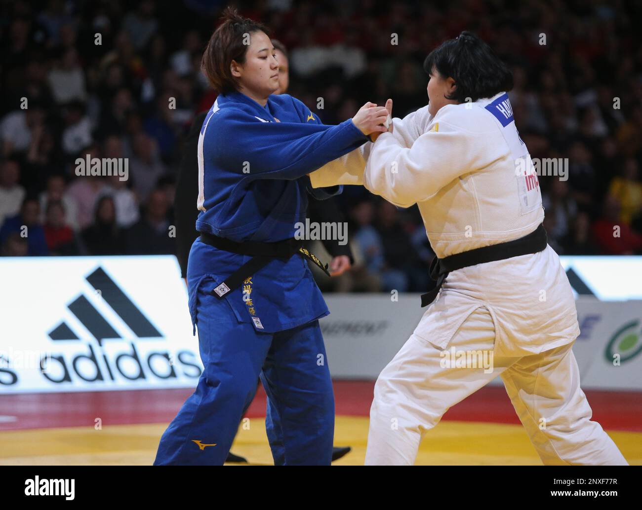 KIM HAYUN of REPUBLIC OF KOREA and AKIBA MAYA of JAPAN during of the ...