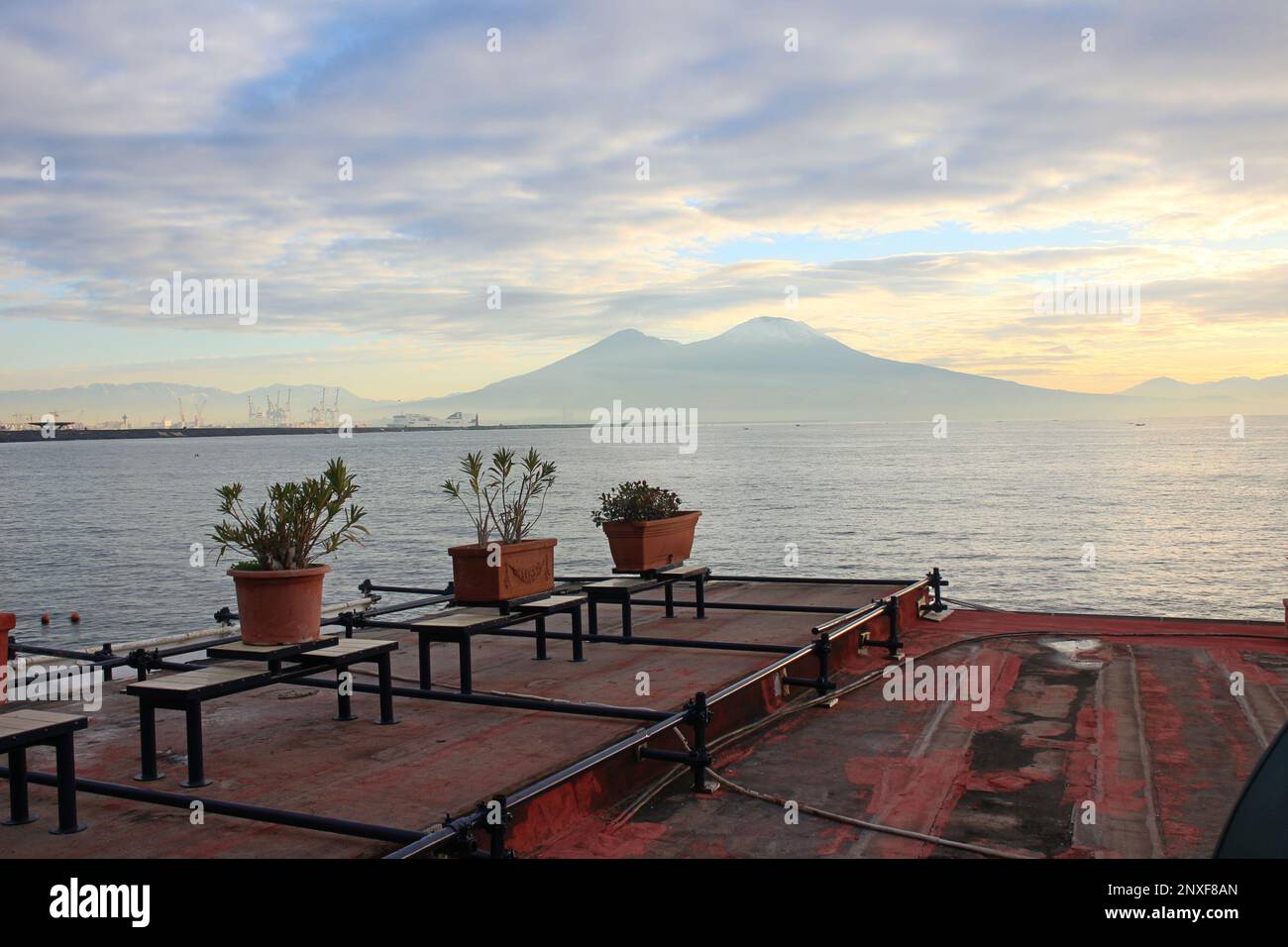 Mount Vesuvius viewed from the Gulf of Naples, Italy Stock Photo - Alamy