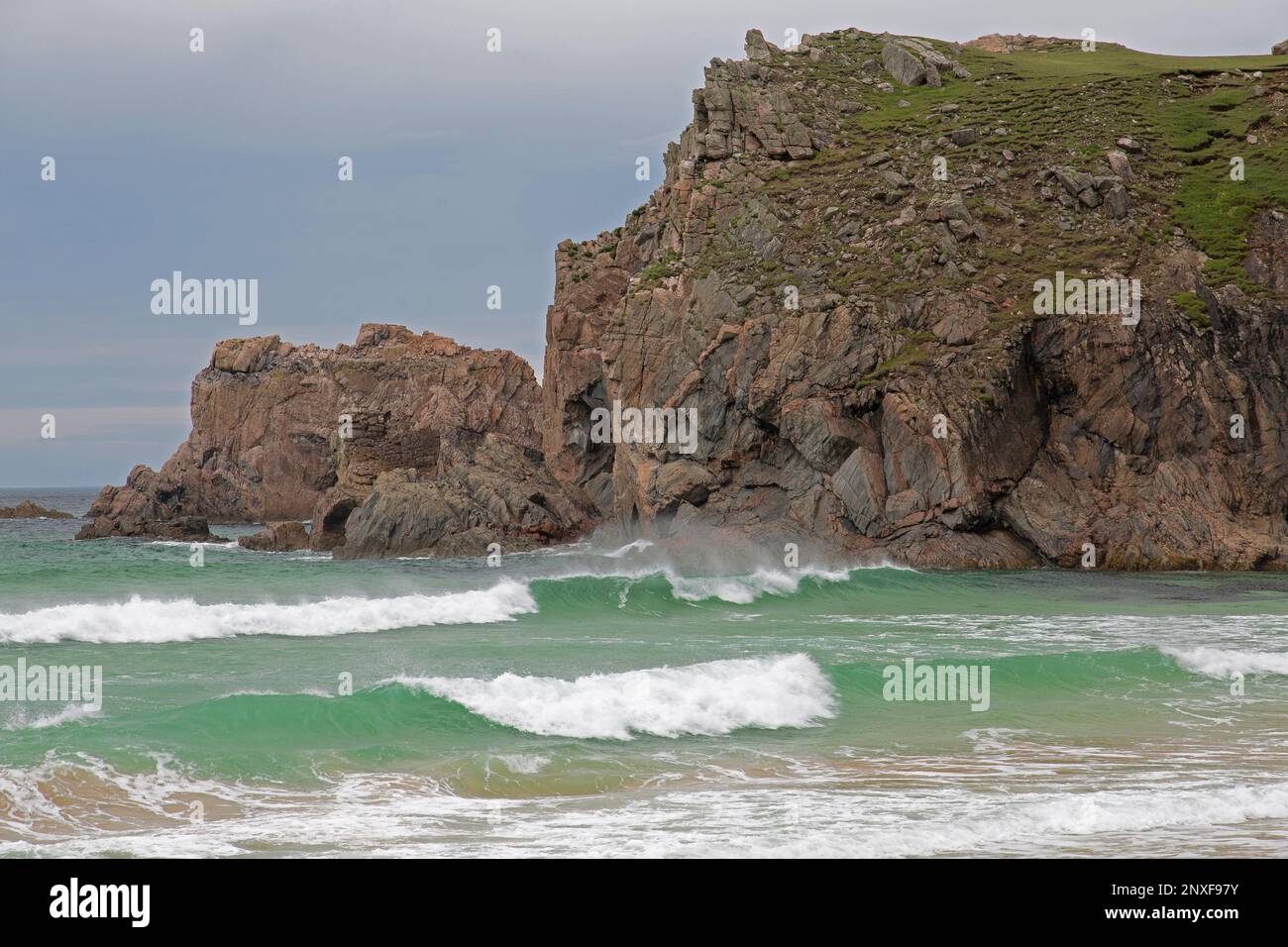 Turquoise Sea Waves in Mangersta Bay, Uig, Lewis, Isle of Lewis ...