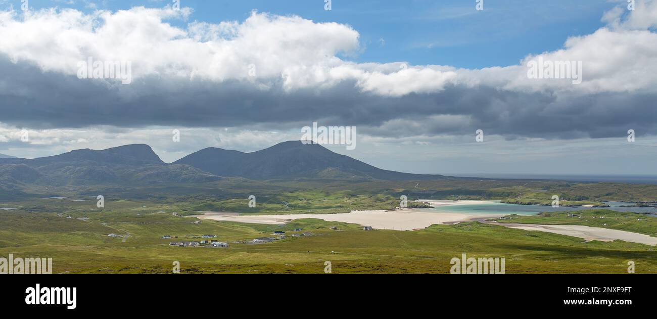 Mountain Panorama View to Uig Bay, Timsgarry and Crowlista, Uig, Isle ...
