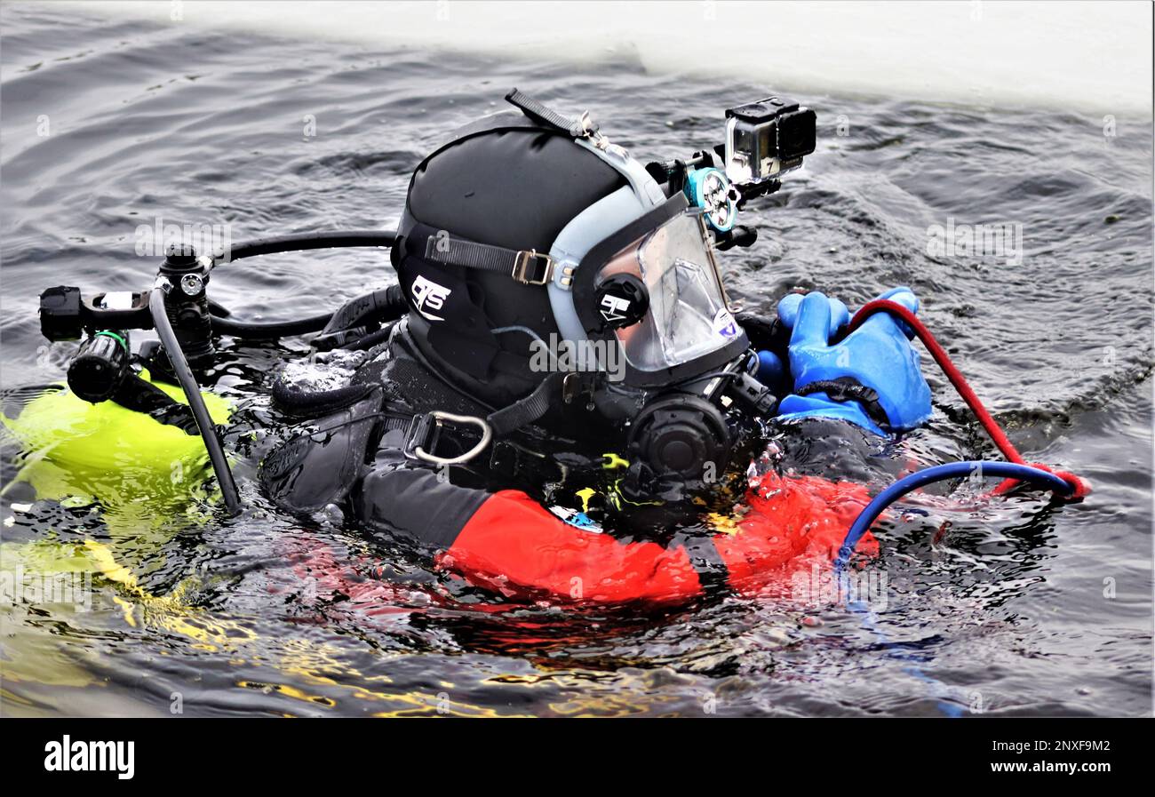 A firefighter with the Directorate of Emergency Services Fire ...