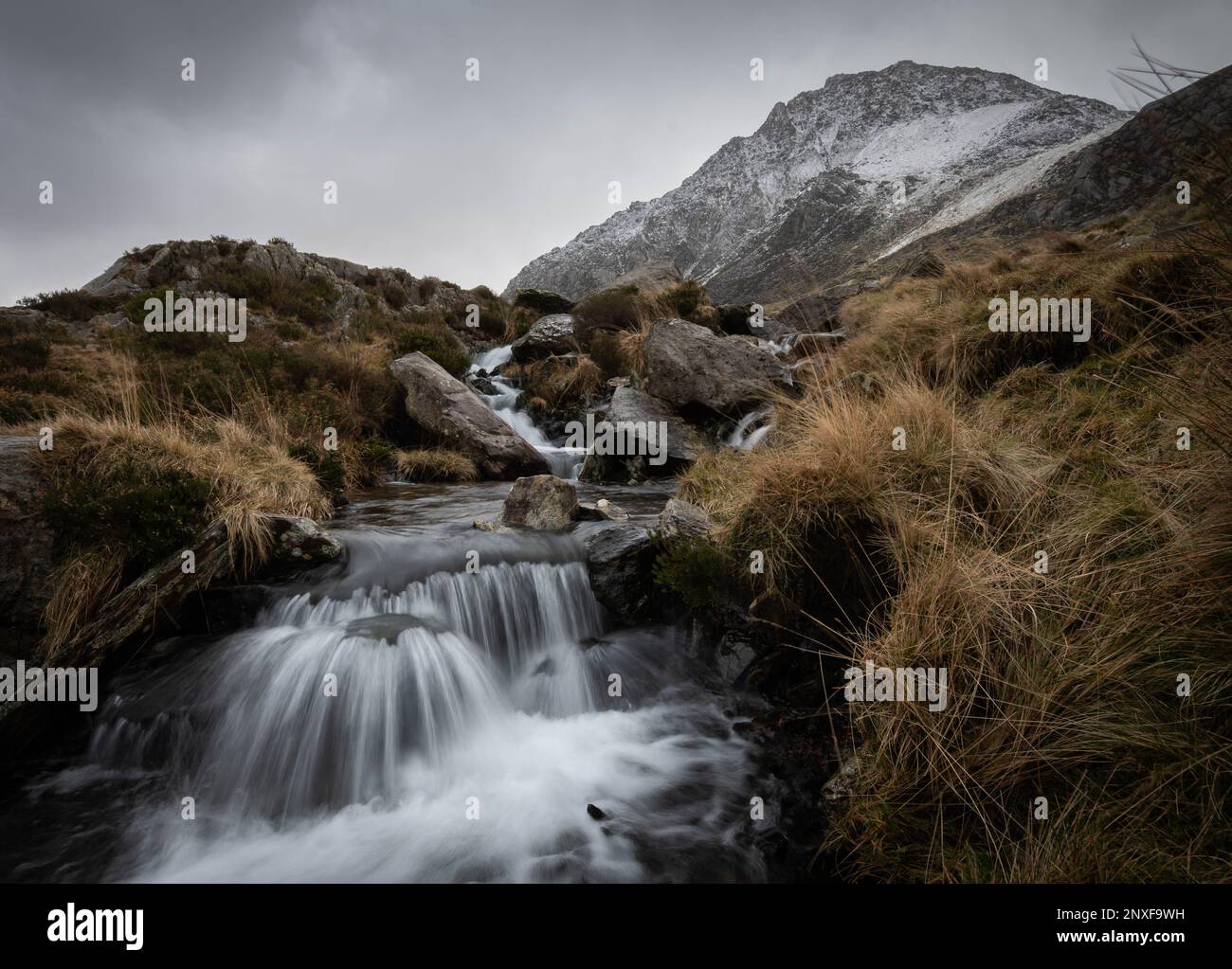 Small waterfall below Tryfan, Snowdonia Stock Photo - Alamy