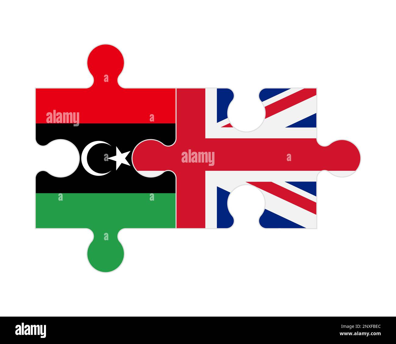 Connected puzzle of flags of Libya and United Kingdom, vector Stock Vector Image & Art - Alamy