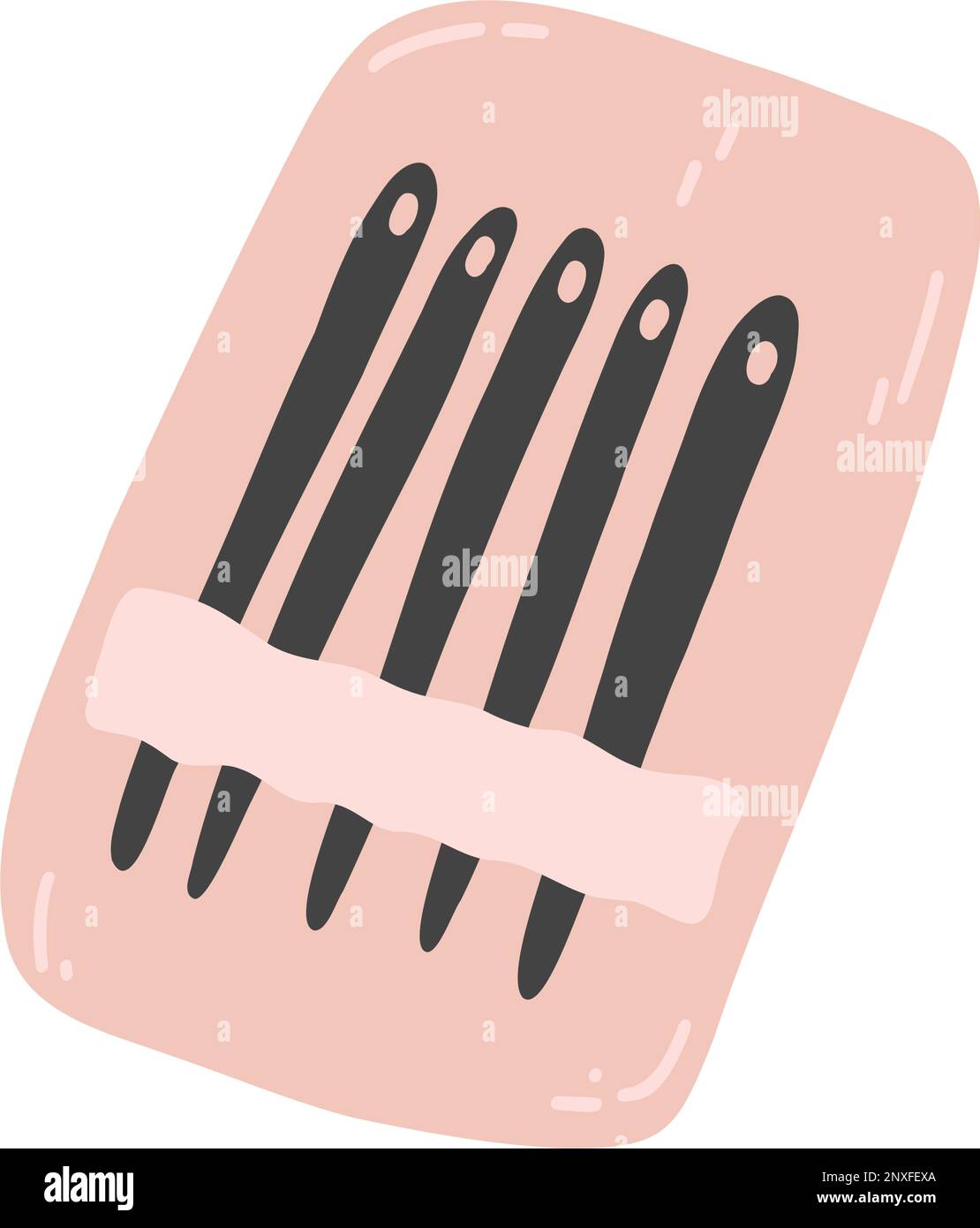 Sewing needle hand drawn icon. Vector illustration of needlework supply ...