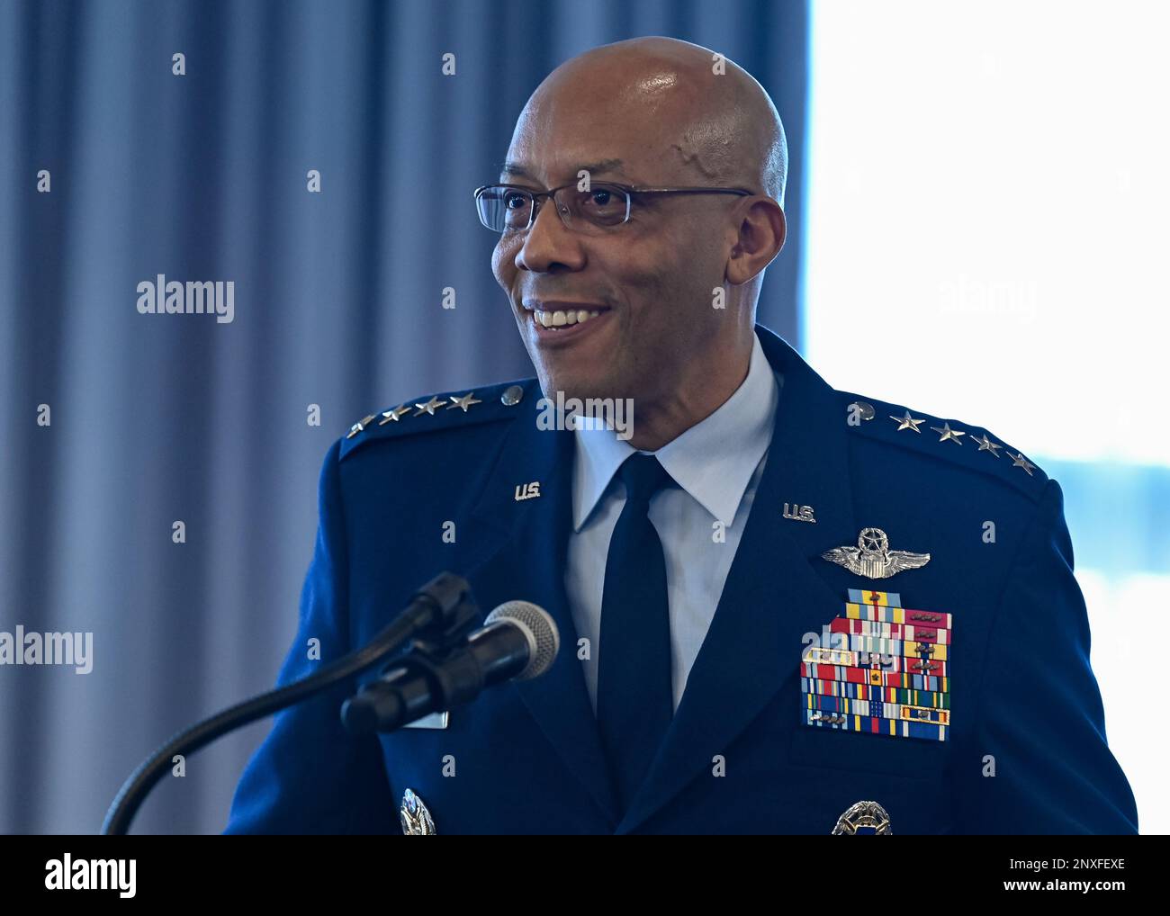 Air Force Chief of Staff Gen. CQ Brown, Jr. speaks during the ...