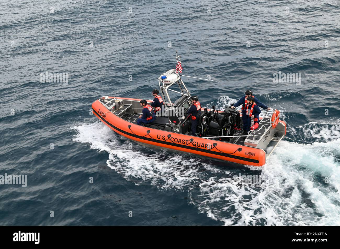 USCGC Stone's (WMSL 758) crew recovers the cutter's 35-foot long range ...