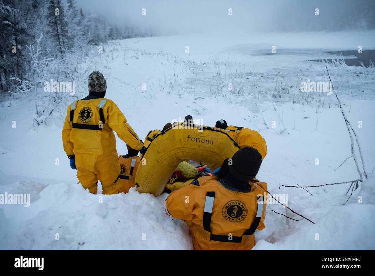 U.S. Air Force fire protection specialists assigned to the 673d Civil ...