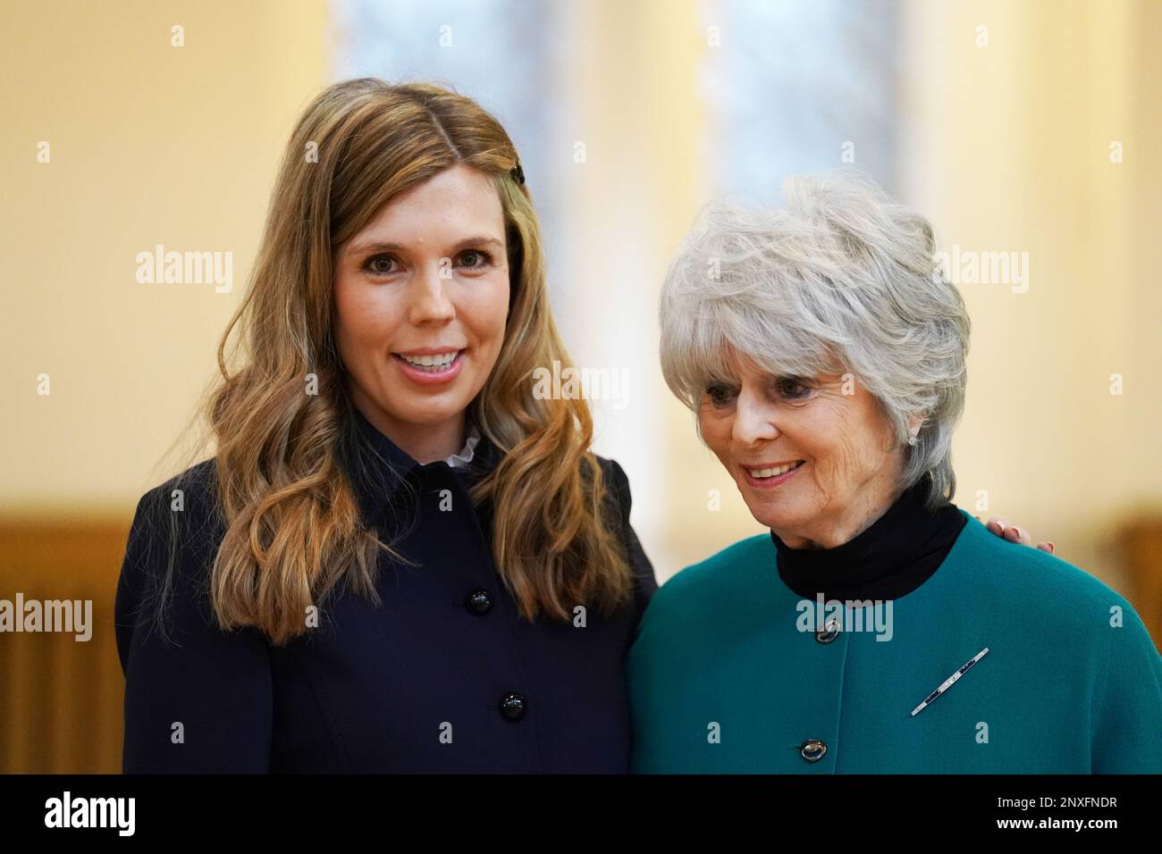 Carrie Johnson (left) and Joanna Simpson's mother Diana Parkes in ...