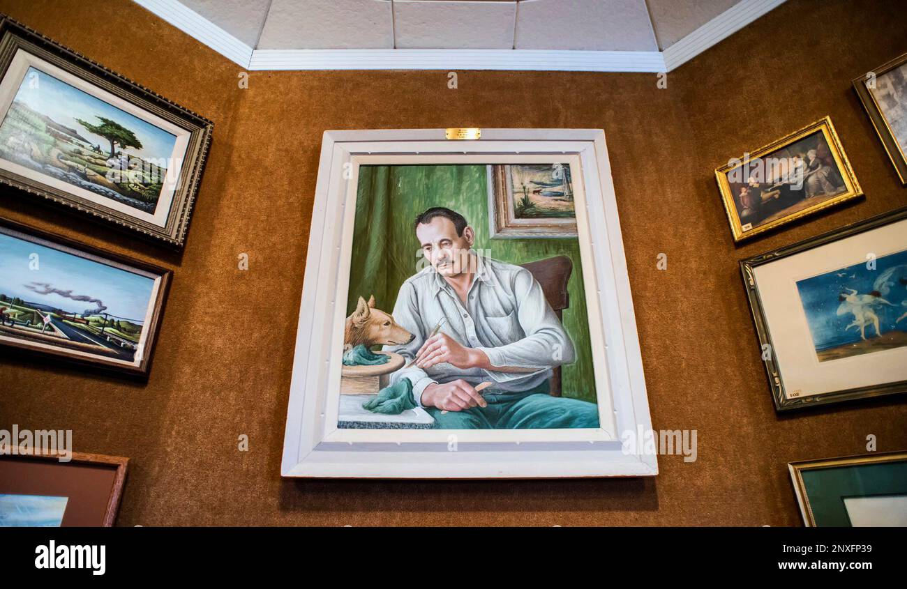 A self-portrait by Aaron Gunn Pyle, a Chappell artist whose work became ...