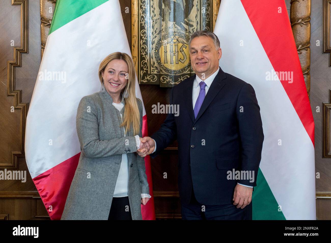 A handout photo provided by the the Hungarian Prime Minister's Press ...