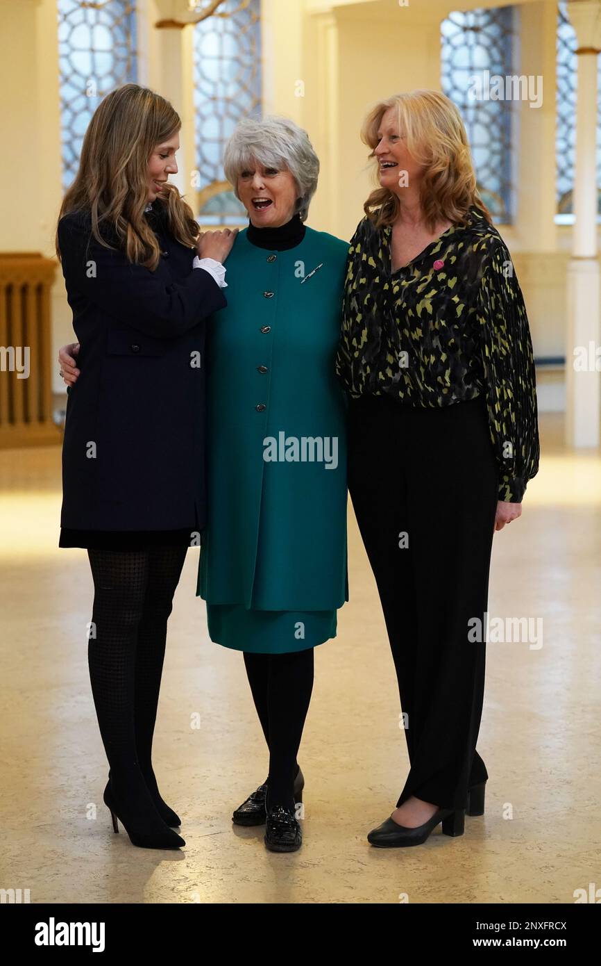 Carrie Johnson (left), Joanna Simpson's mother Diana Parkes and Hetti ...