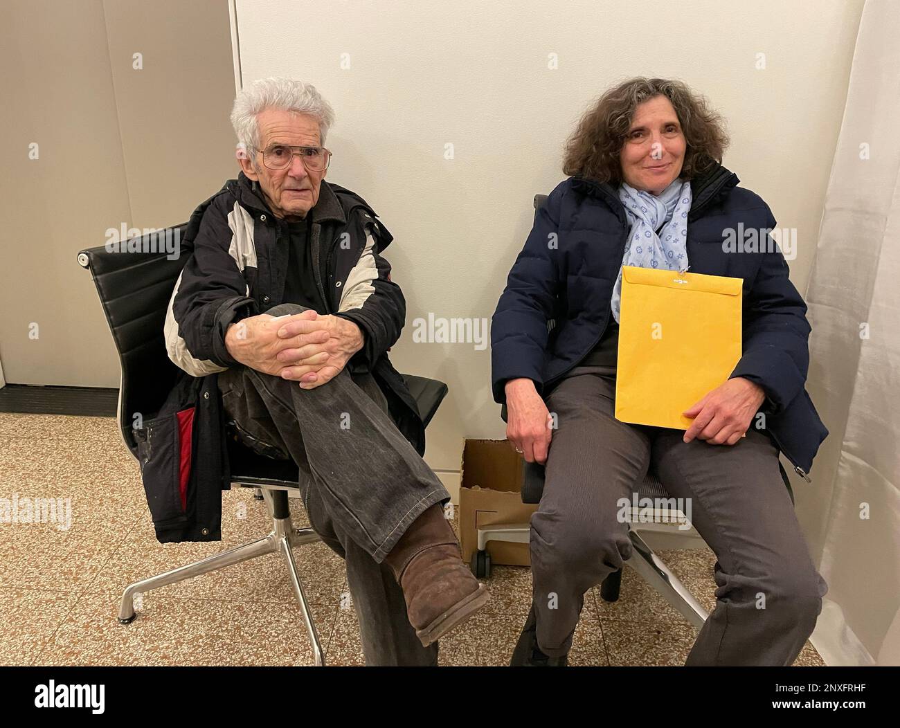 Larry Poons 85, American painter and wife Paula DeLuccia attend the ...