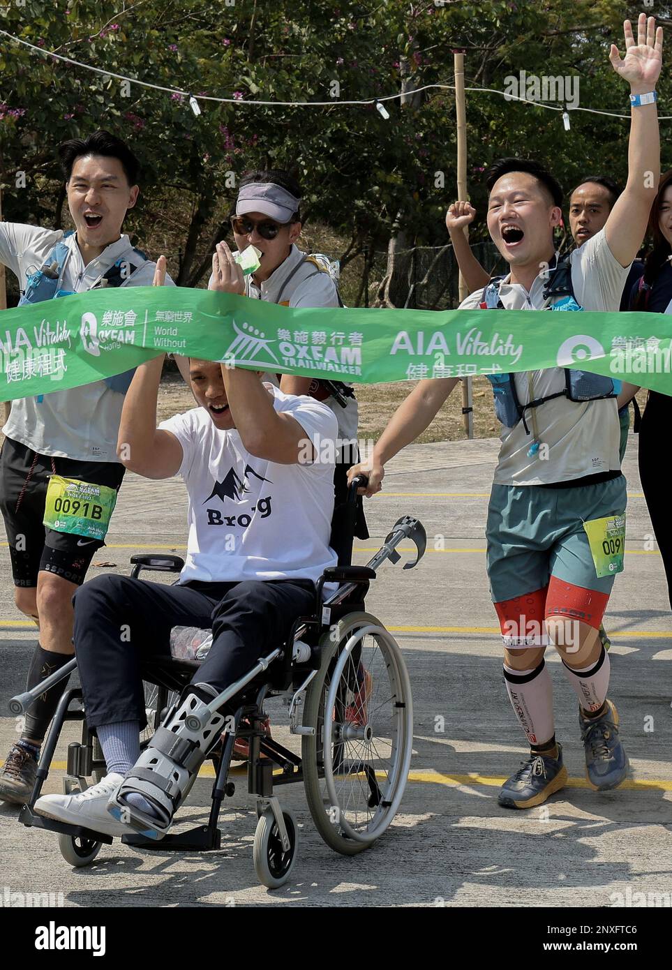 0091 team members (L to R) Samuel Lai; Lee Chi-ho; Tai Chun-chung and ...