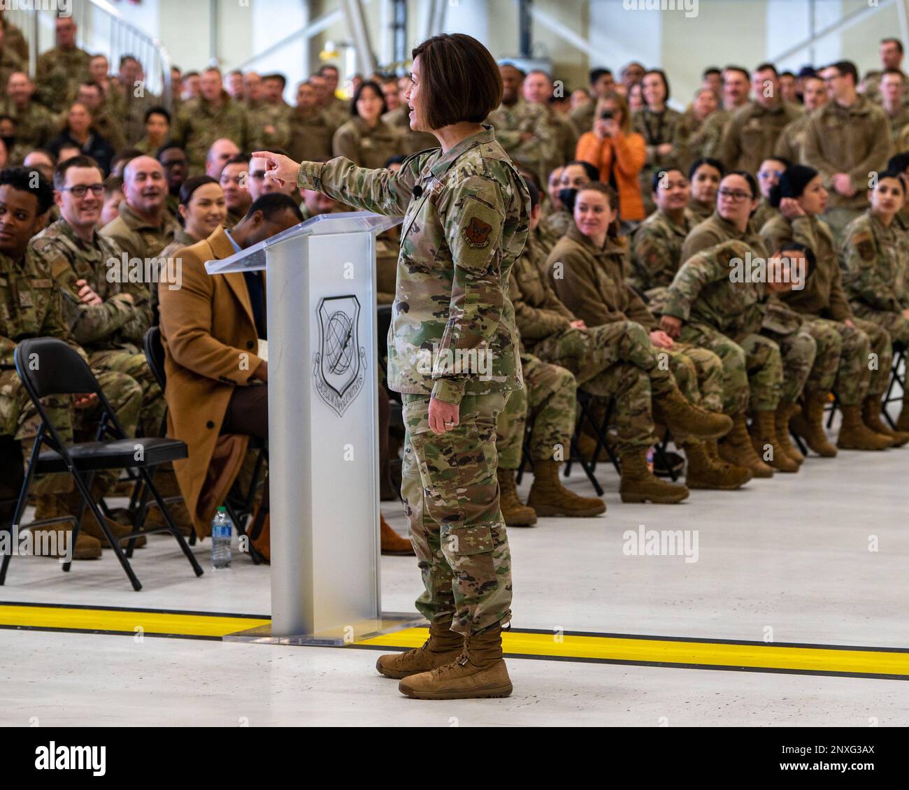 Chief Master Sergeant of the Air Force JoAnne S. Bass addresses ...