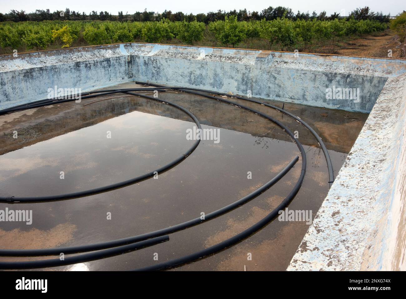 CONCEICAO DE TAVIRA, PORTUGAL - OCTOBER 25, 2022 farm water storage ...