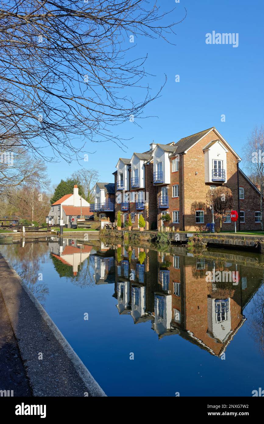 Modern waterside apartments developed from old industrial buildings on ...